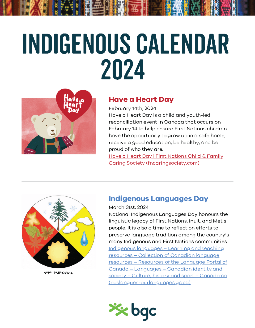 Toolkits & Calendars | BGC Canada