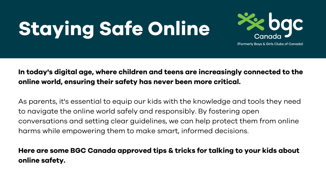 Staying safe online | BGC Canada